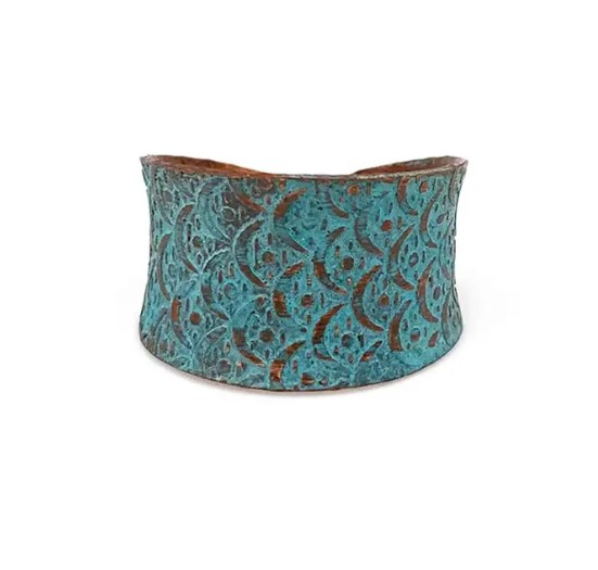 Copper Patina Ring Mermaid Scale - El Emporio de Zoe