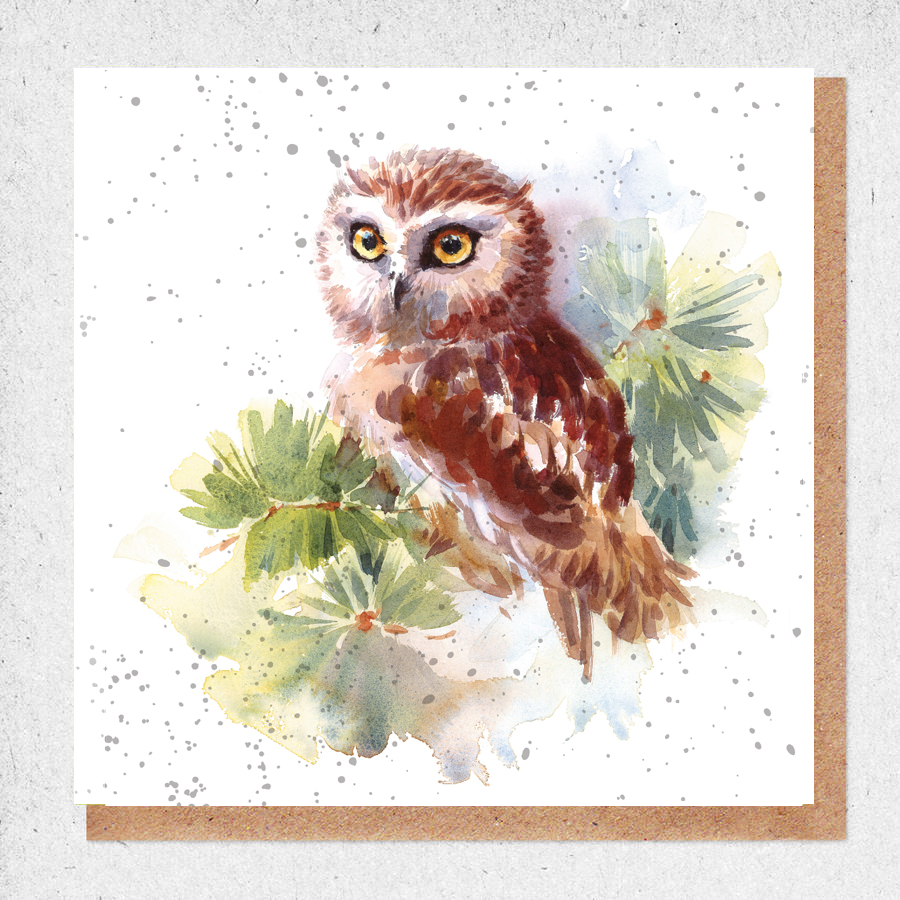 Blank Greetings Card Owl - El Emporio de Zoe