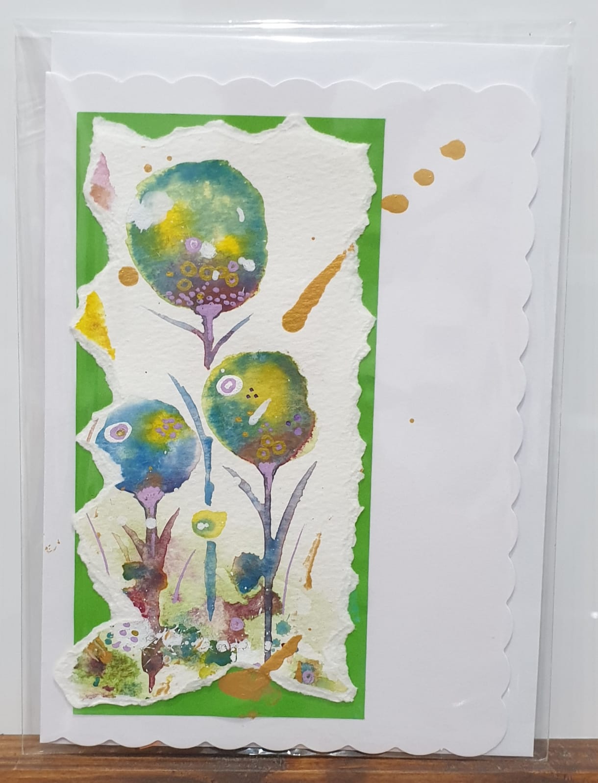 Hand Painted Greetings Card Flowers - El Emporio de Zoe