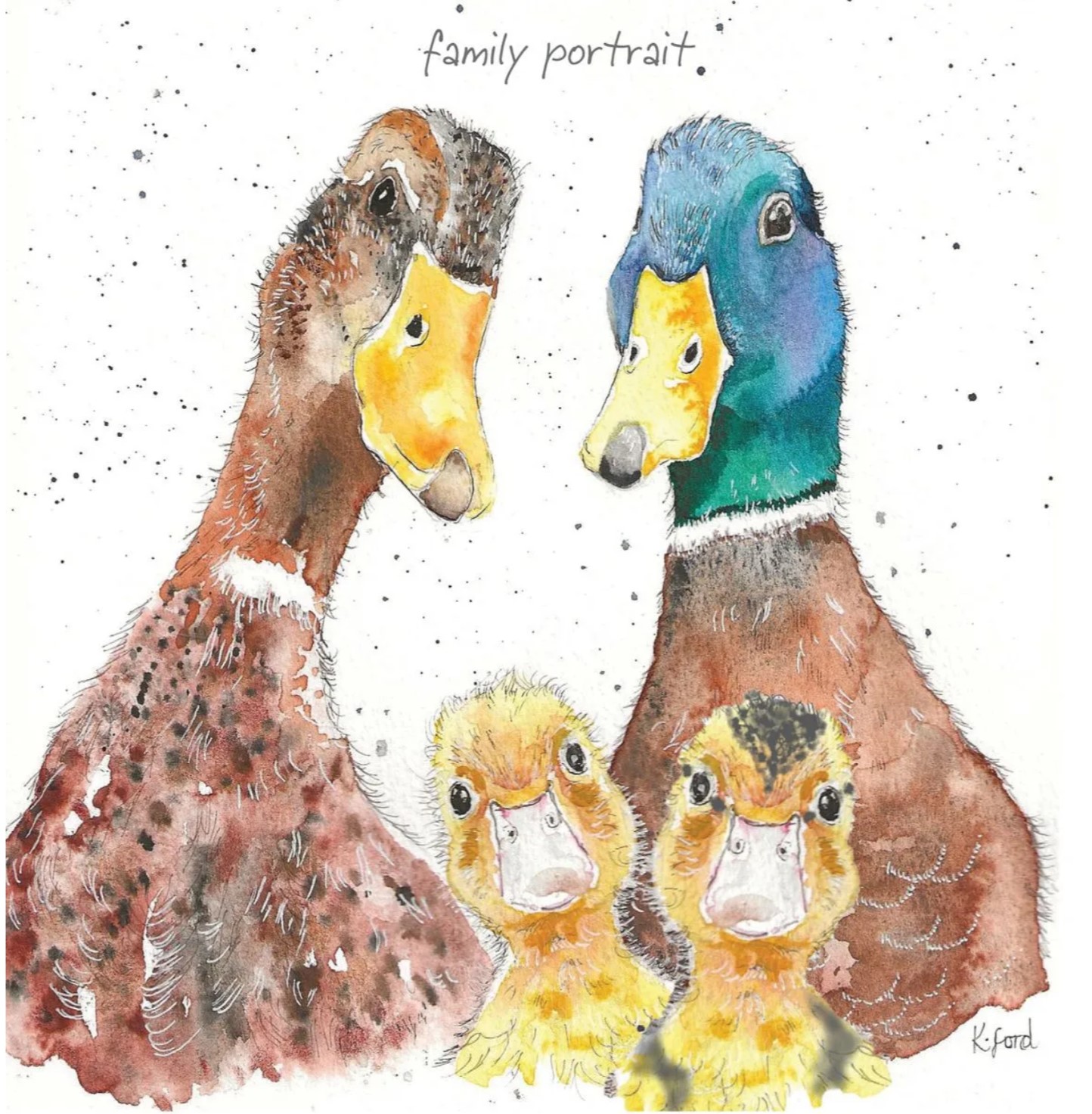 Ducks 'Family Portrait' Greetings Card - El Emporio de Zoe